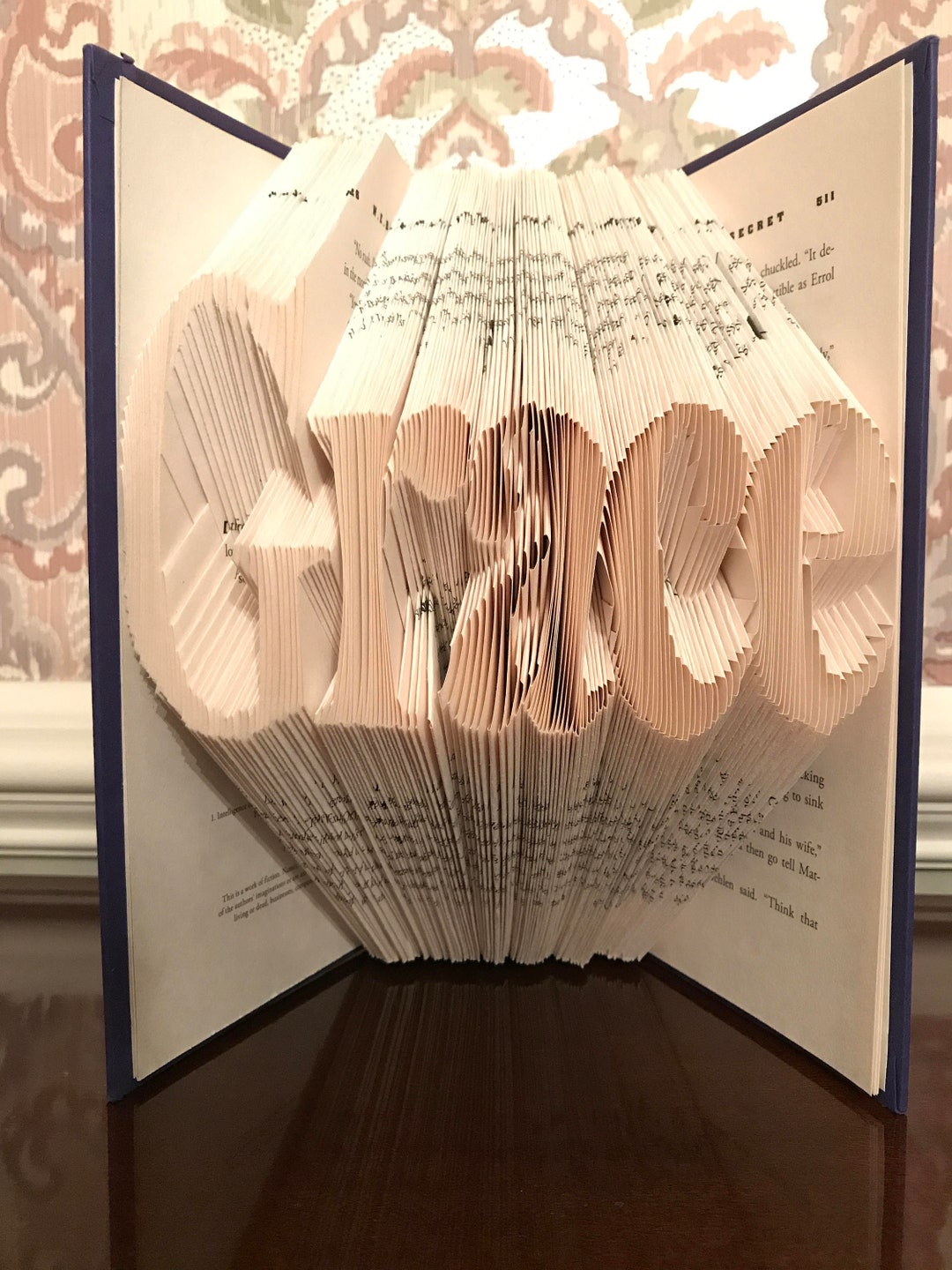 Unique Personalized Folded Book Art Custom Gift Your Name Here ...