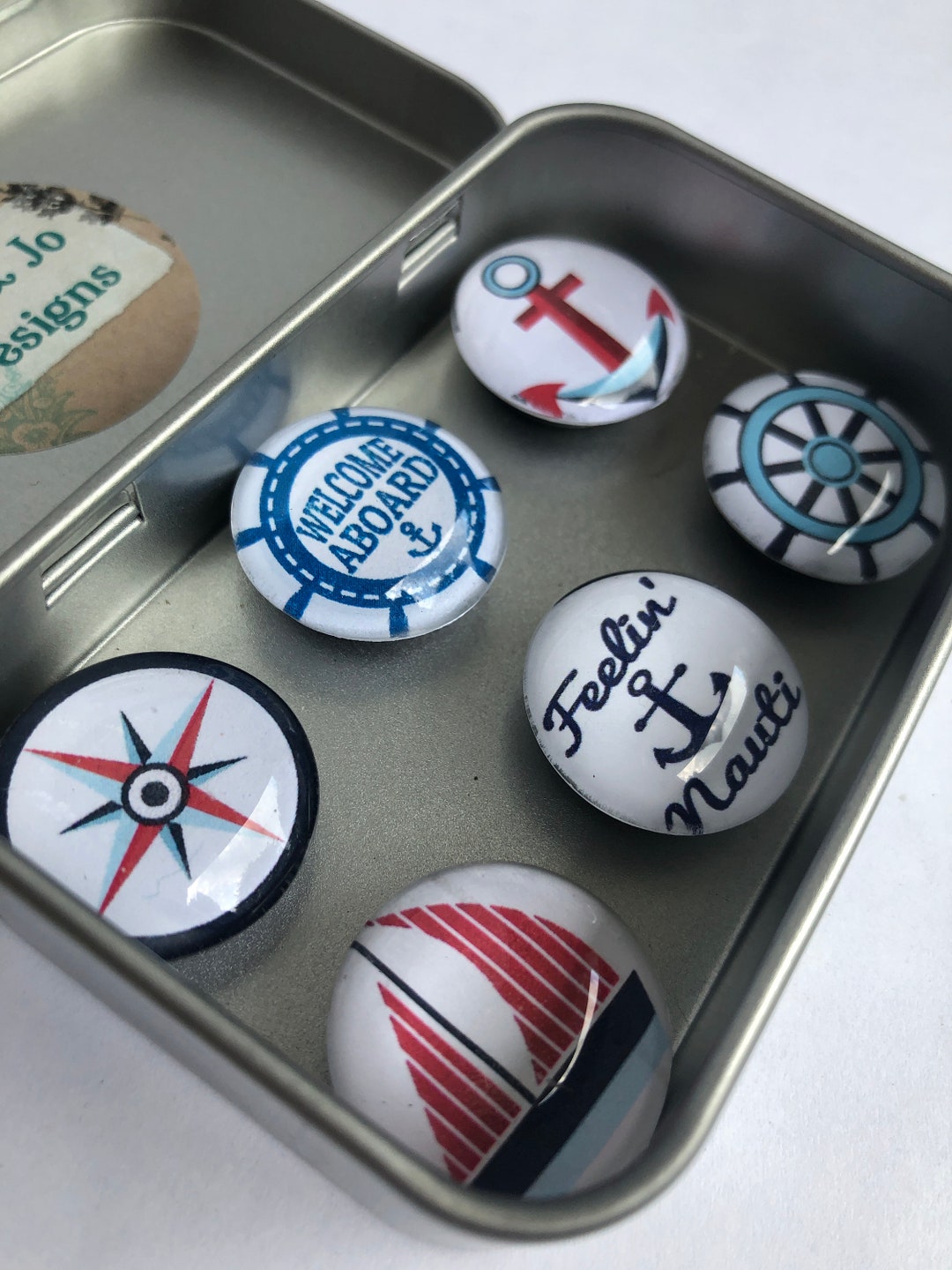Set of Six Glass Nautical Magnets | Work Exchange | Boat Life Fridge ...