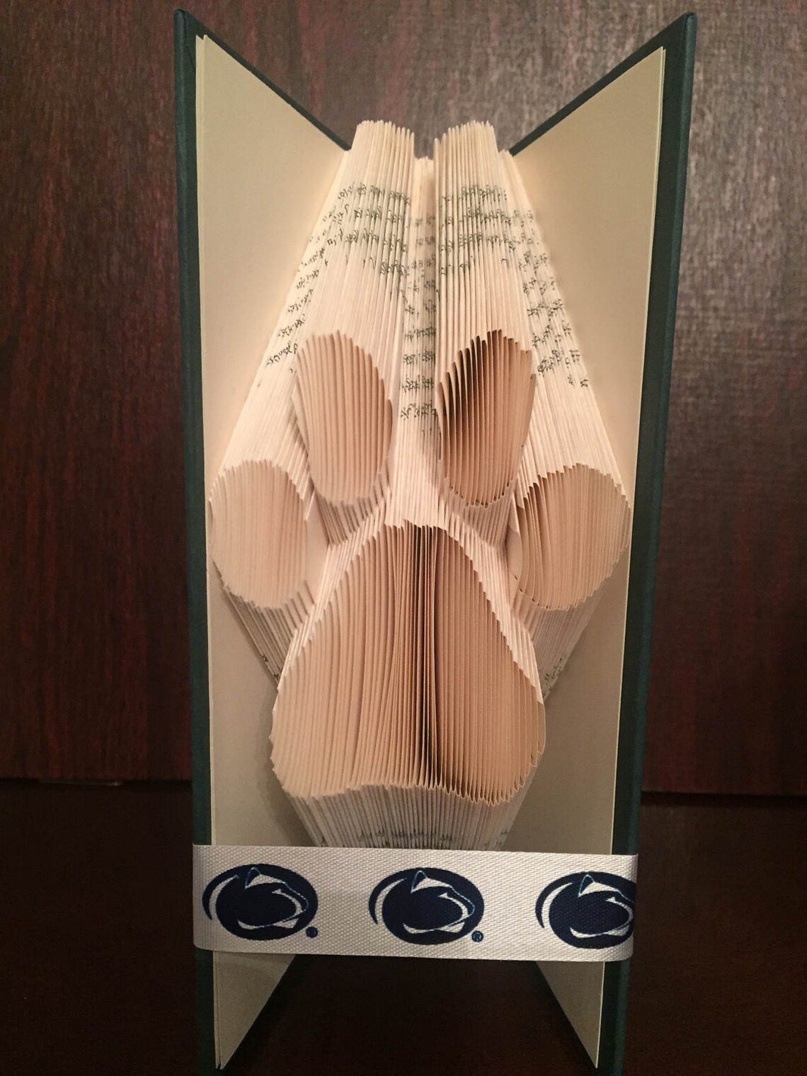 Paw Print Dog Paw Folded Book Art Dog Lover New Dog Gift Penn State ...