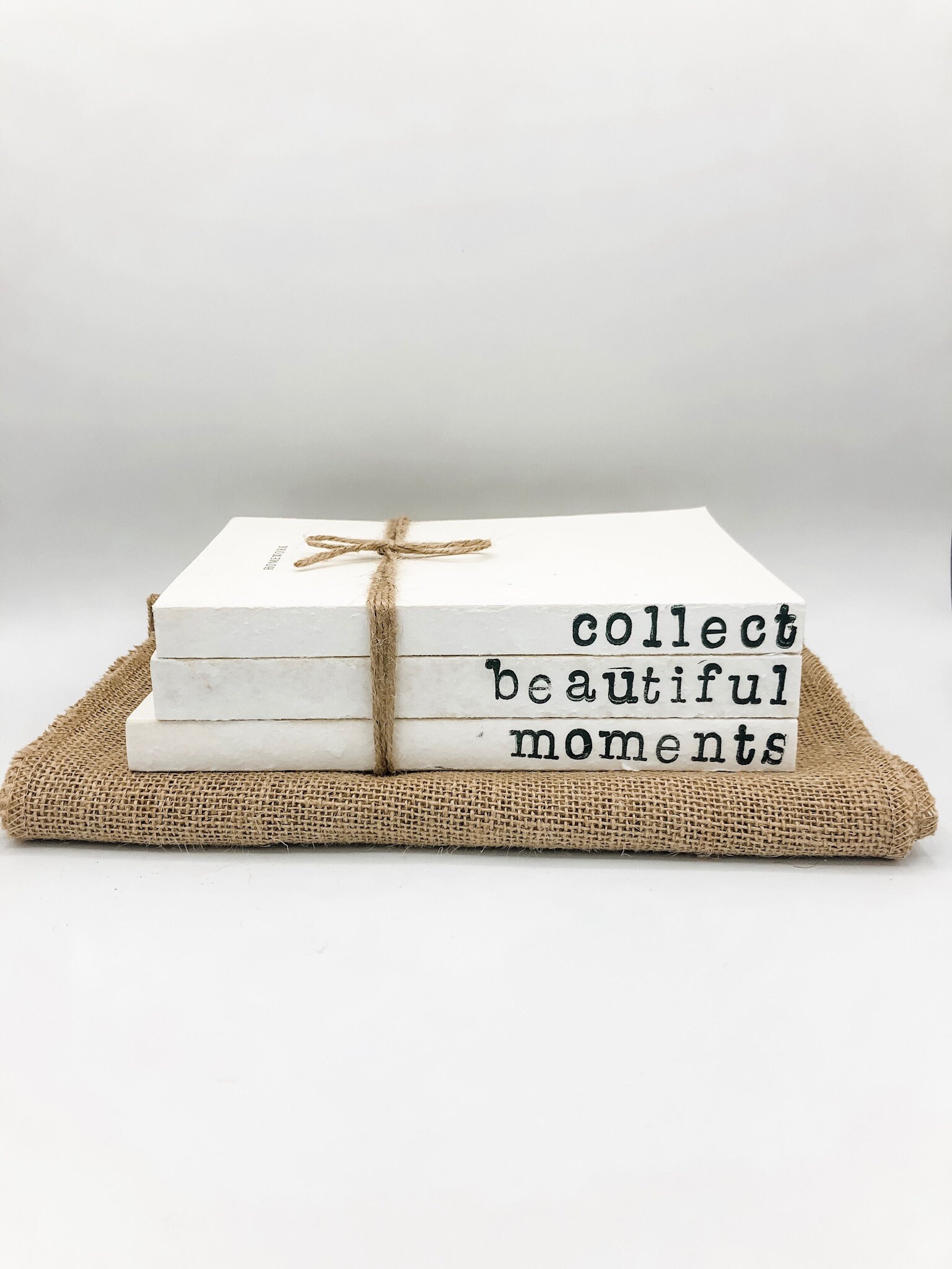 Stamped Book Stack Collect Beautiful Moments Stacked Books Magnolia ...
