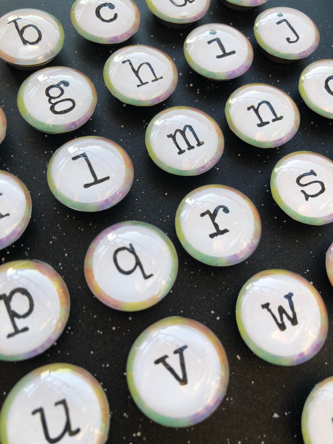 Set of Alphabet Glass Magnets - Alphabet Letters - Magnetic Letters for ...