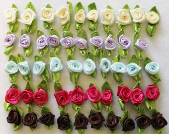 Satin Ribbon Roses - Etsy