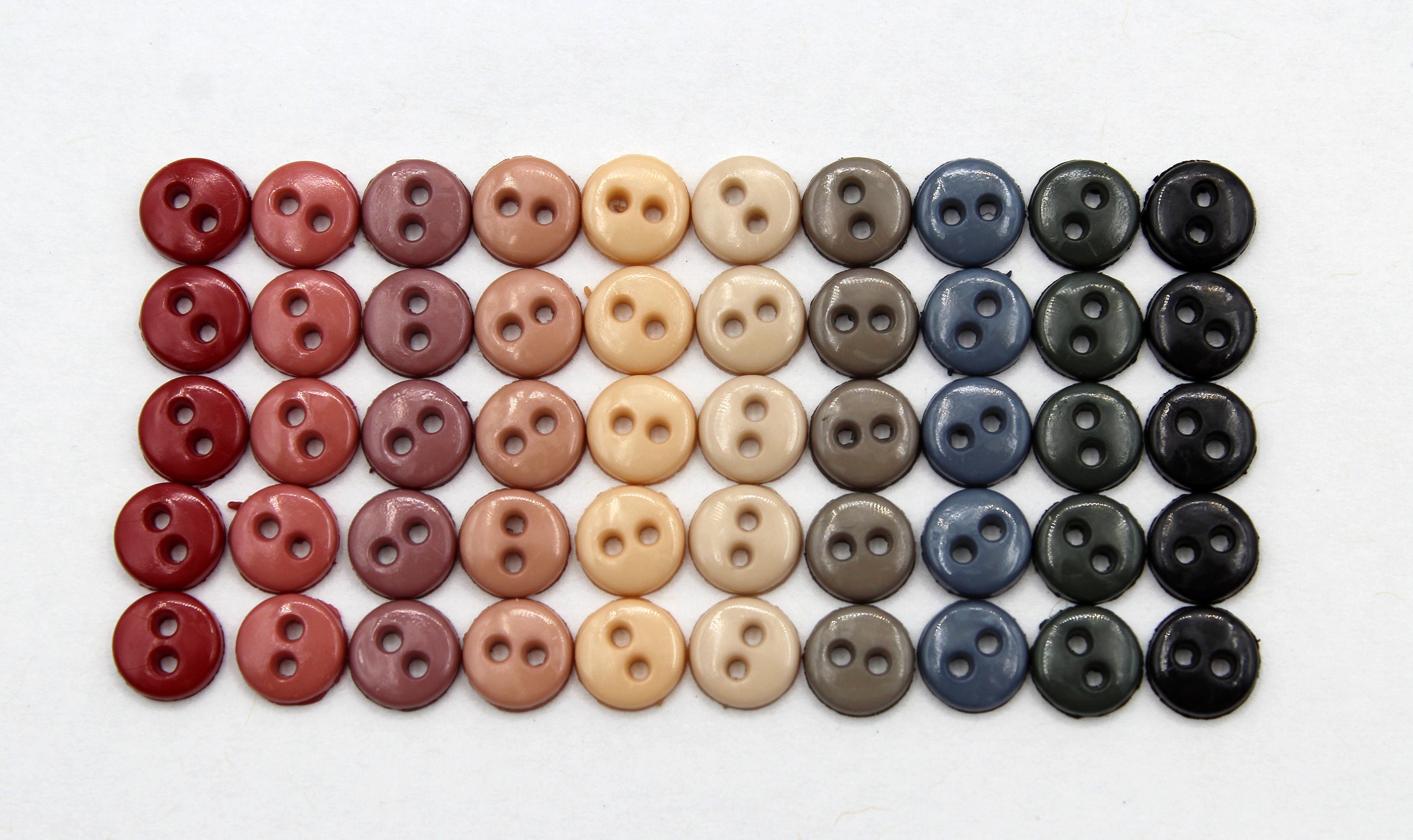 50 Small 1/4" (6mm) Round Buttons for Sewing, Knitting and Craft. Tiny ...