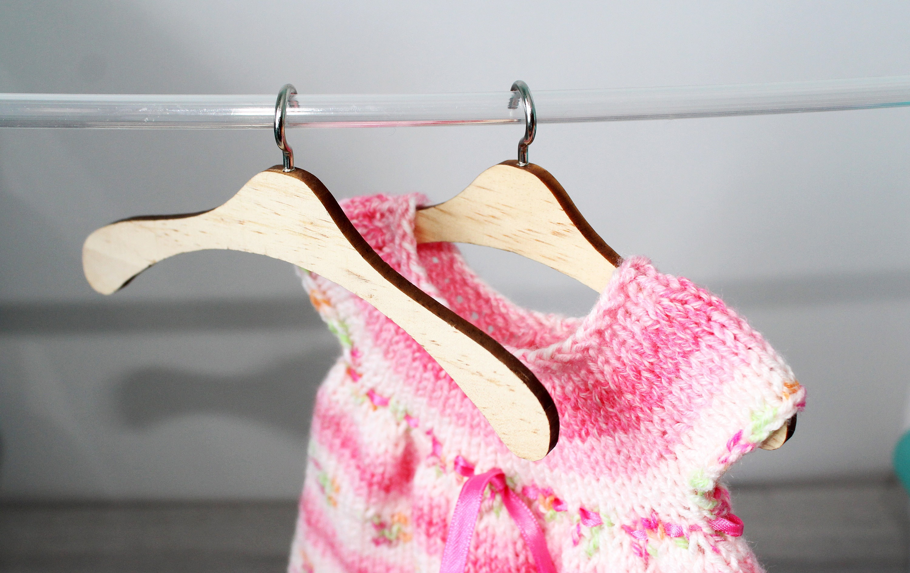 Doll Clothes Wooden Hangers. Set of Two Hangers. - Etsy