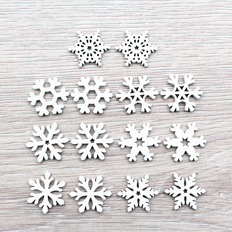 Snowflakes Buttons - Etsy