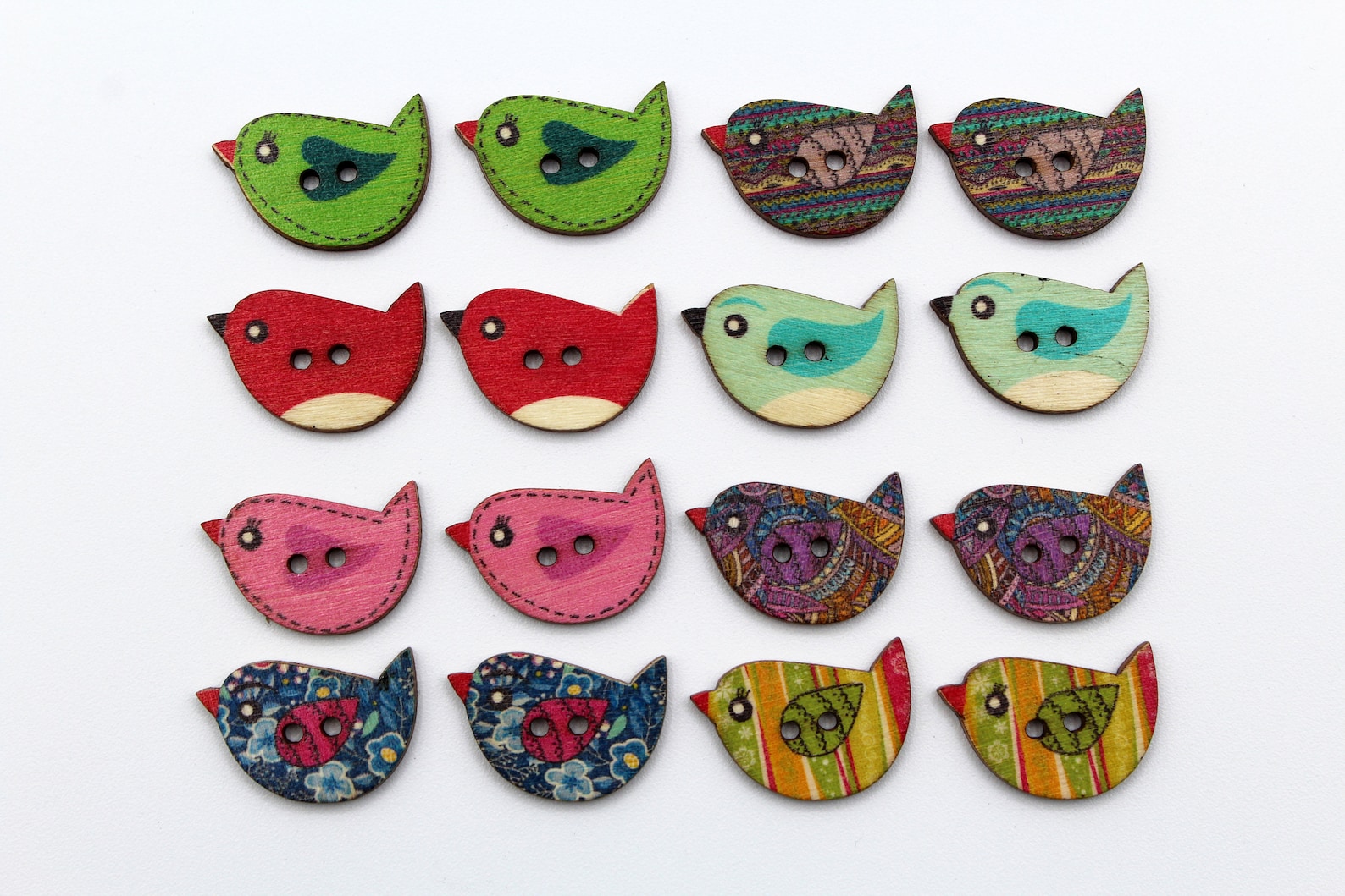 Bird Wooden Buttons. Craft Decorative Buttons. - Etsy