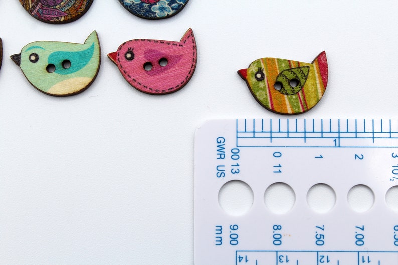 Bird Wooden Buttons. Craft Decorative Buttons. - Etsy