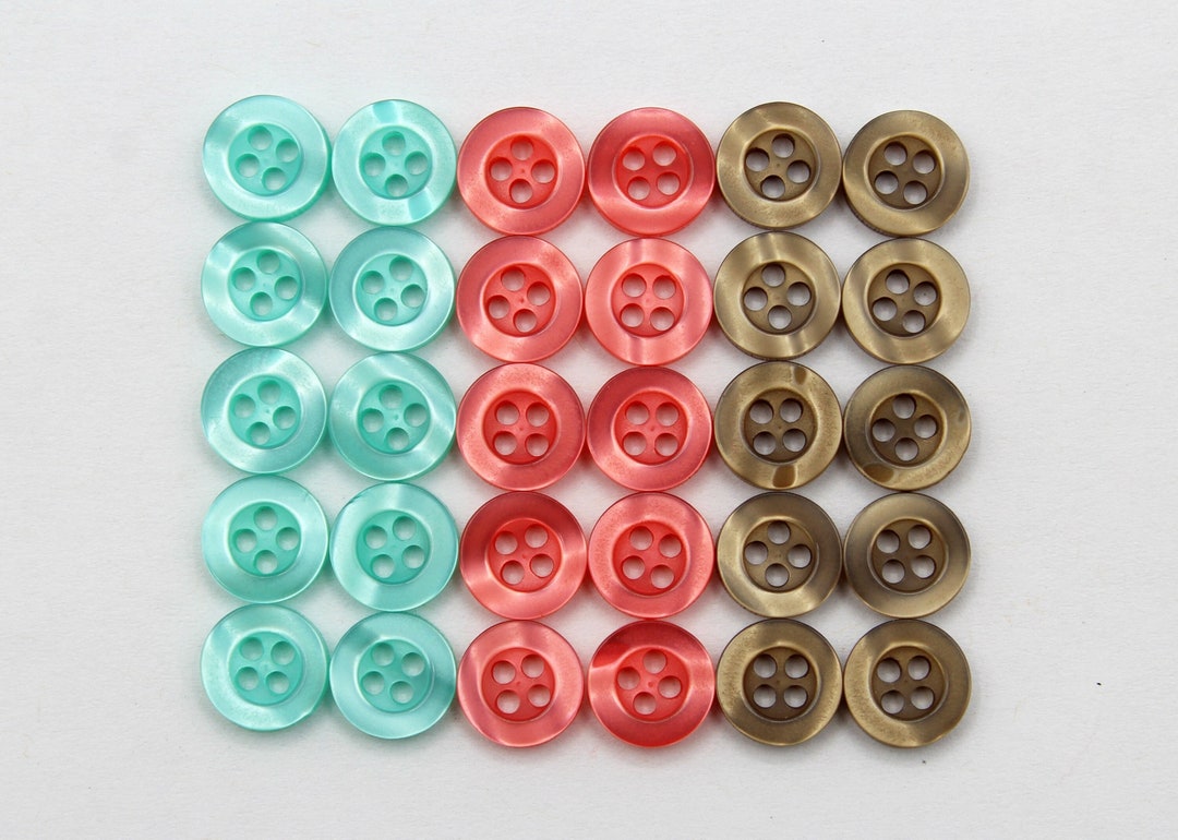 Small 9mm Shirt Buttons. 3/8inch Doll Clothes Buttons. Kids Buttons. 3 ...