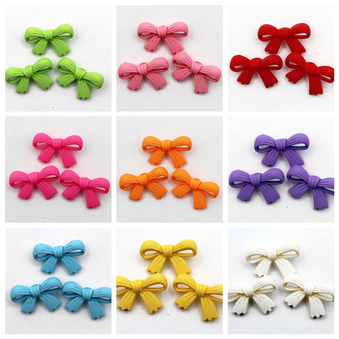 Big Bow Shape Buttons. 3 Pieces. 28 X 19 Mm Buttons. - Etsy