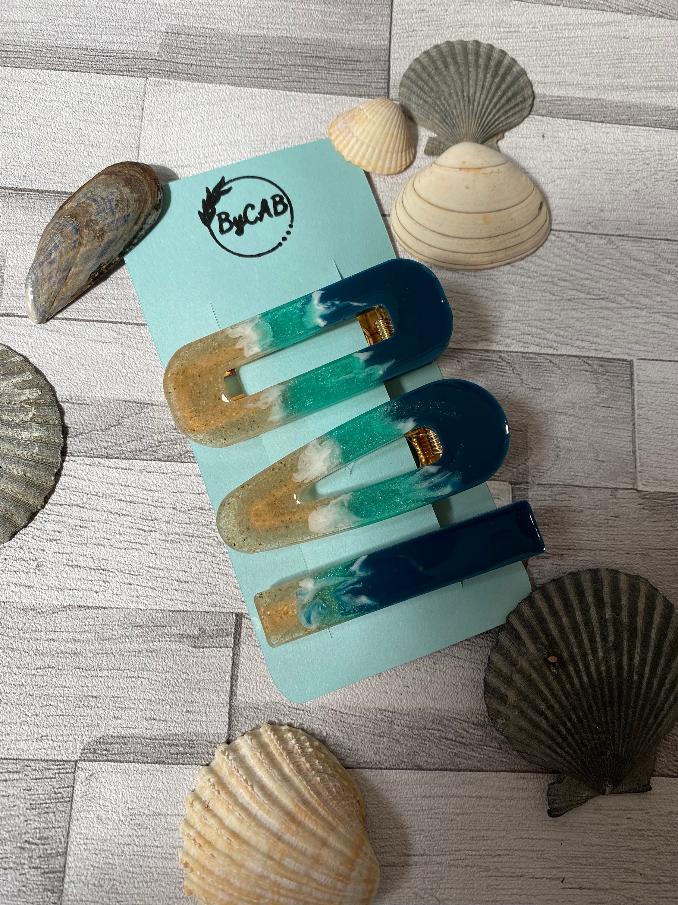 Beach Resin Hair Clip Sea Beach Hair Clip Hair - Etsy