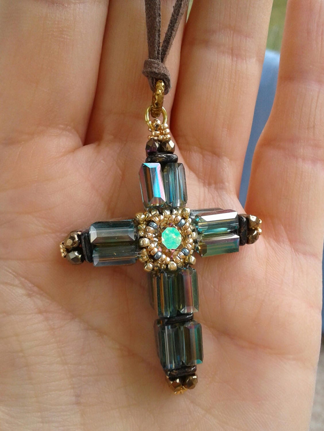 Tutorial Double Cross 3D/ DIY Pattern Beaded Pendant/schema Croce - Etsy