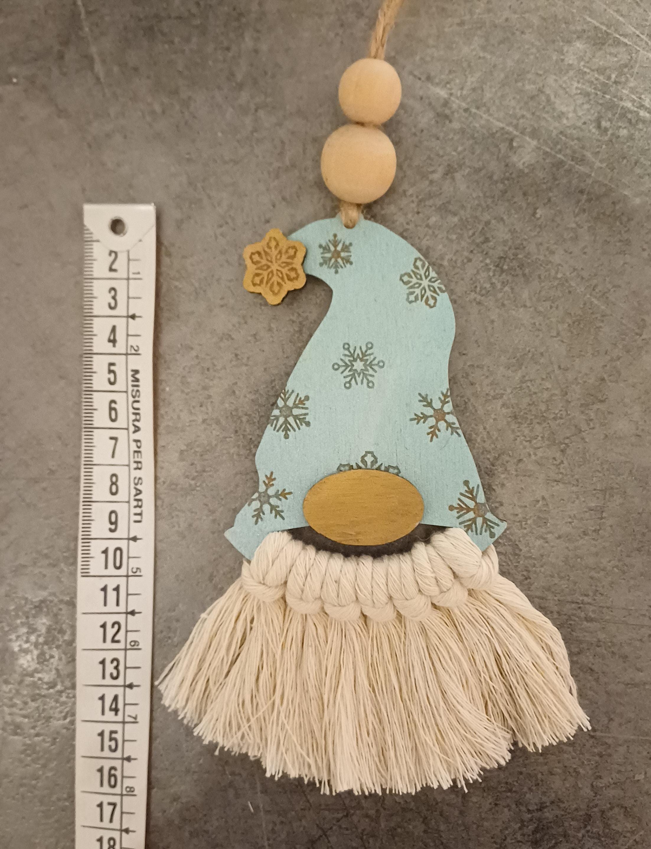 Macrame Beard Gnome SVG File, Wooden Christmas Decoration Laser Cut ...