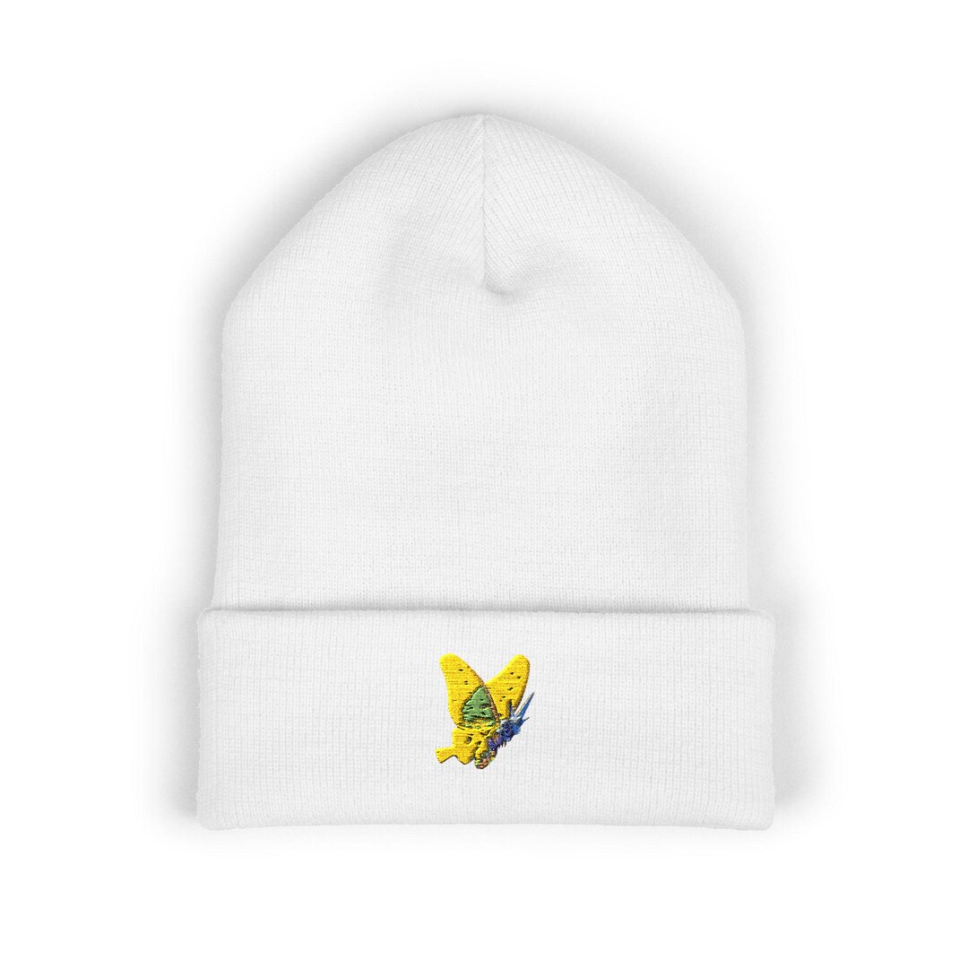 Artist Spotlight: Papi_bouzee Yellow Monster Moth Embroidery Beanie ...