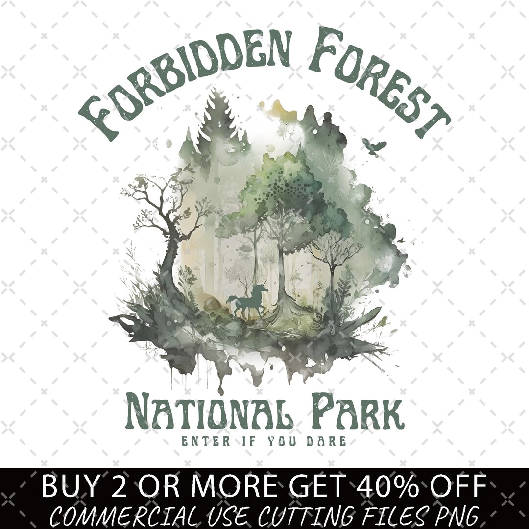 Forbidden Forest Wizard Png National Park Png Magical Png Merch Bookish ...