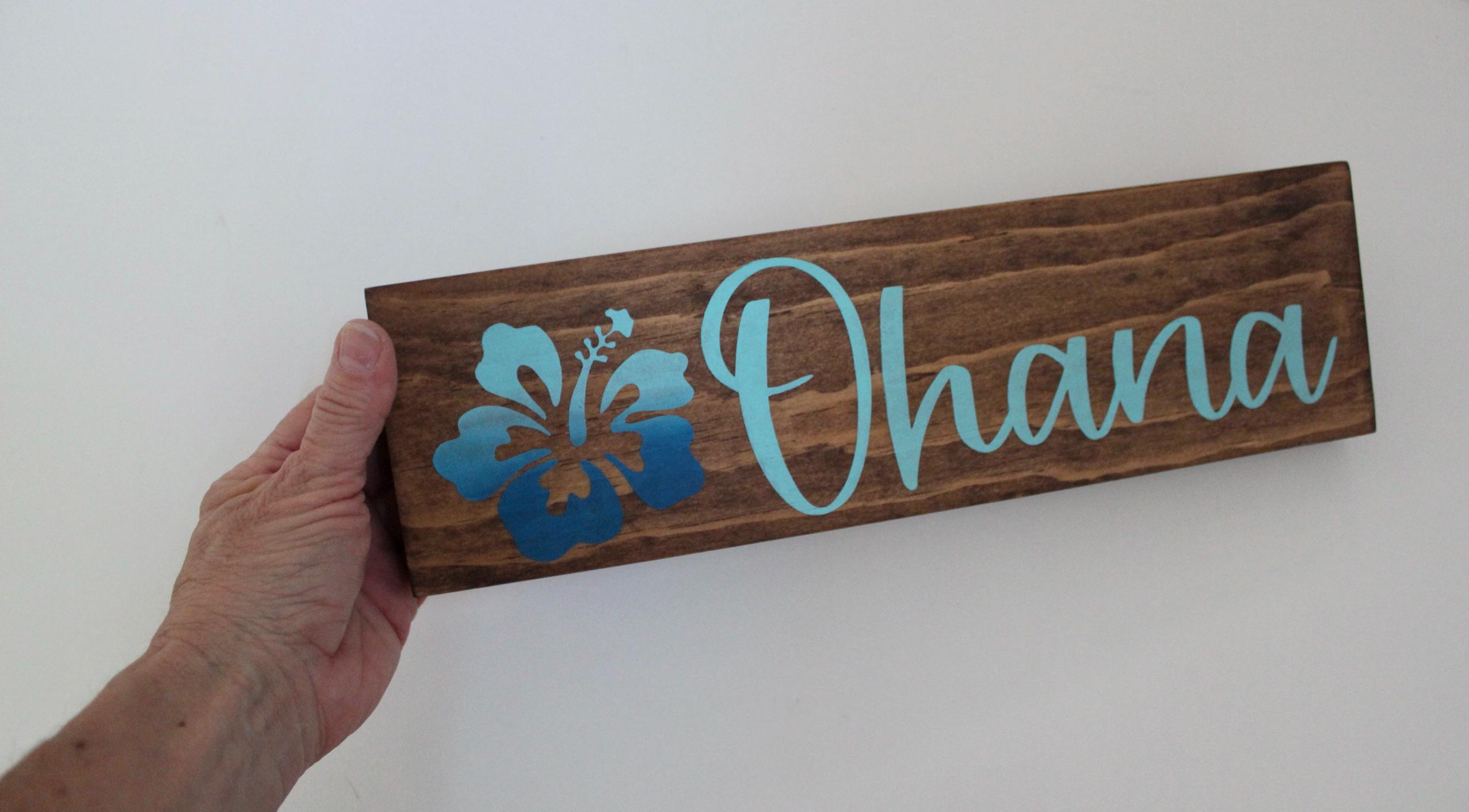 Painted Ohana Sign, Ohana, Ohana Means Family, Ohana Wood Sign ...