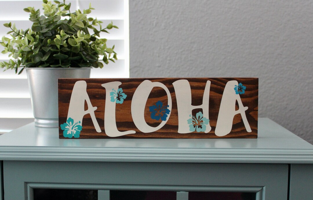 Hawaii, Hawaiian Wood Sign, Honolulu, Beach House Decor, Blues Hawaiian ...