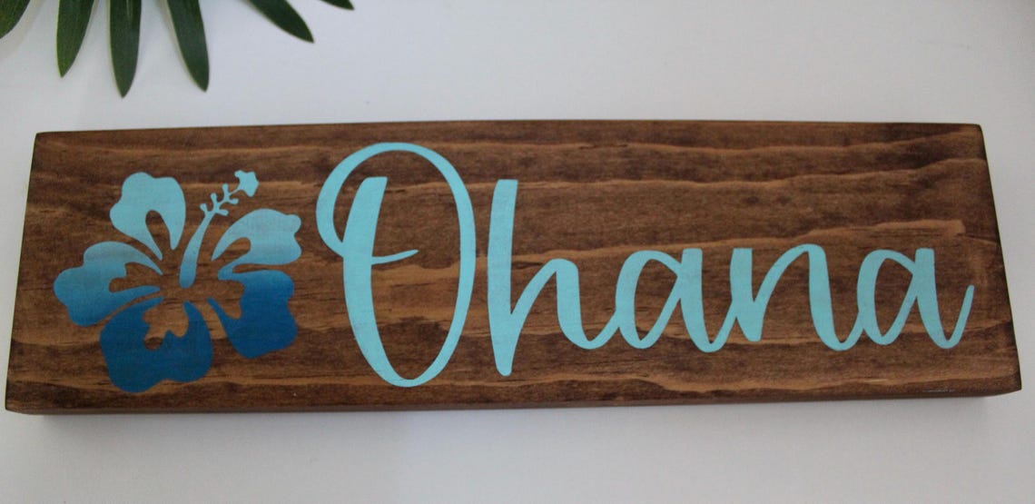 Painted Ohana Sign, Ohana, Ohana Means Family, Ohana Wood Sign ...
