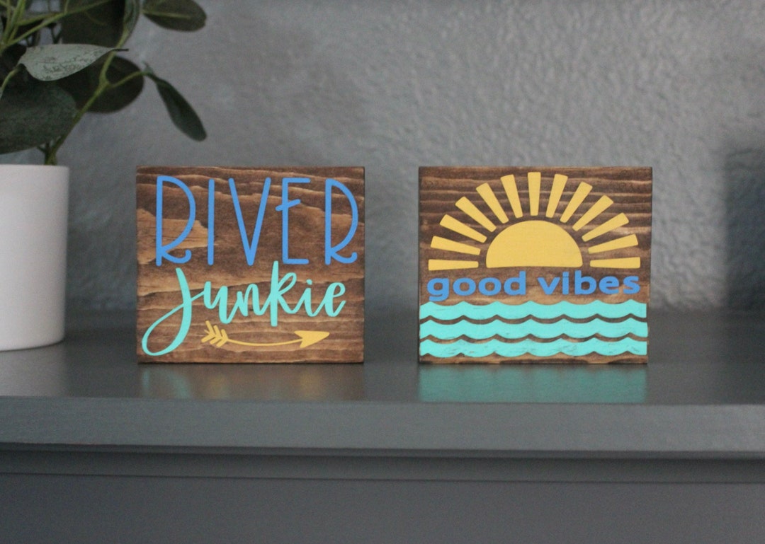 River House Wood Signs, River Signs, Wood Blocks, Painted Signs, Good ...