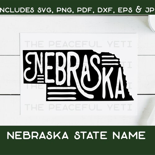 Nebraska SVG PNG DXF State Outline Instant Download Silhouette | Etsy