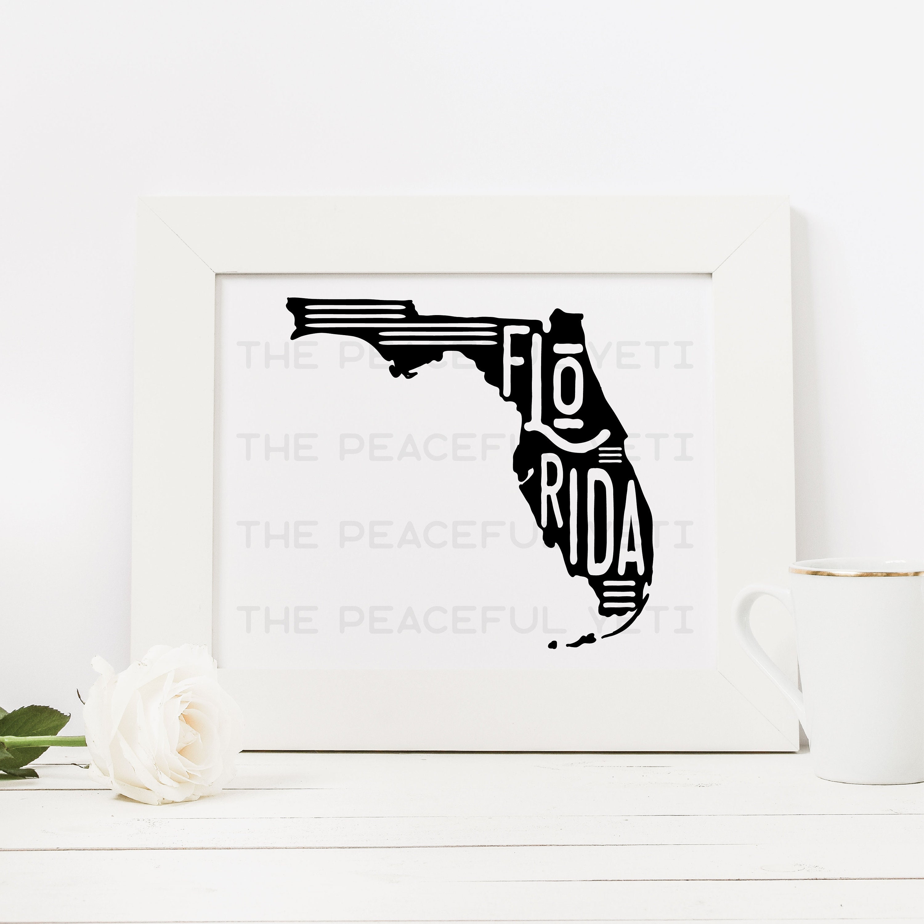 Florida State SVG State Typography Digital Download | Etsy