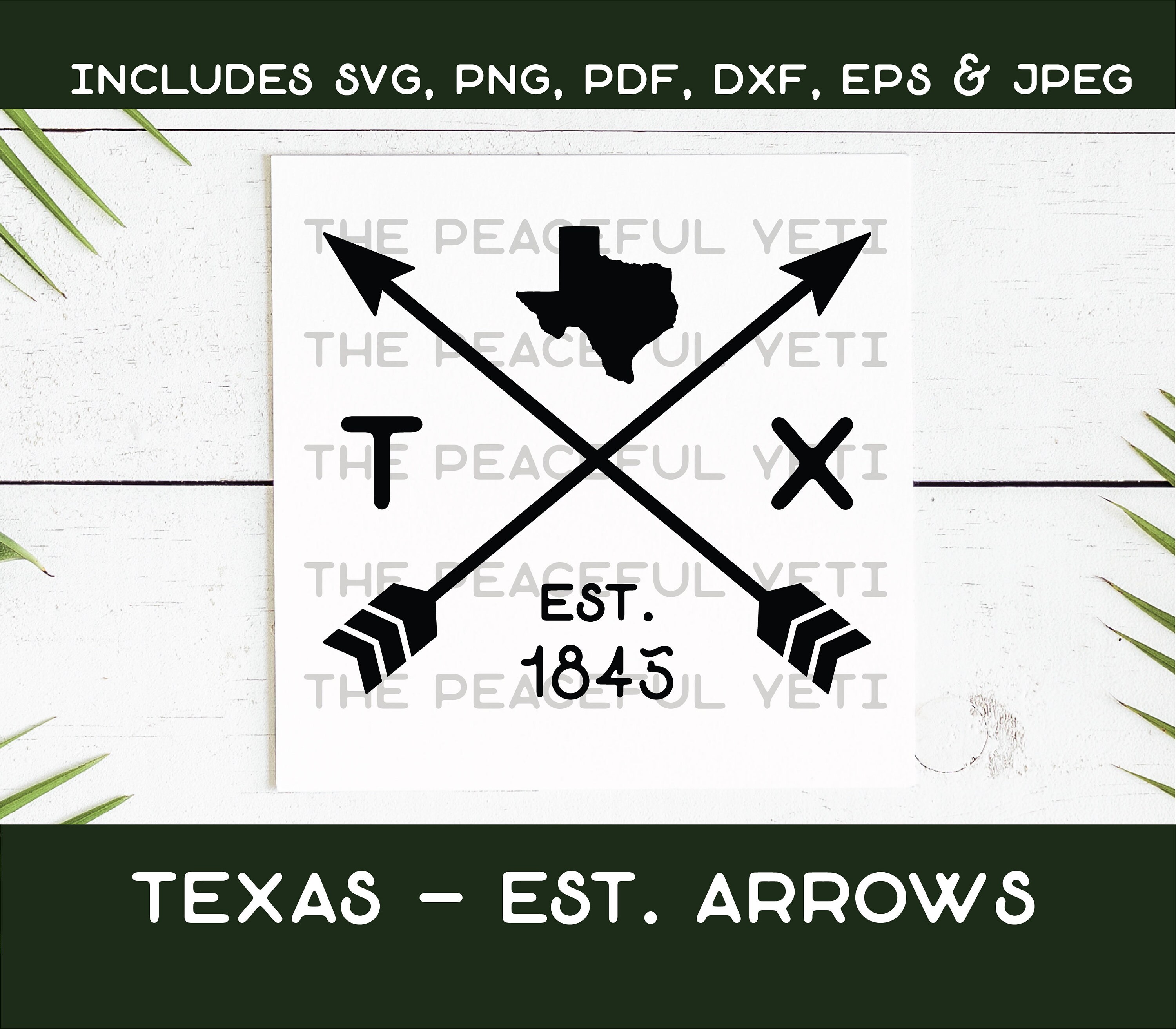 Texas State Est Arrows SVG Home State SVG with Established | Etsy