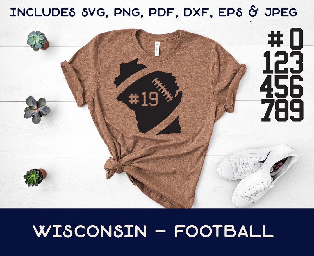 Wisconsin State Football SVG Wisconsin Football State With - Etsy