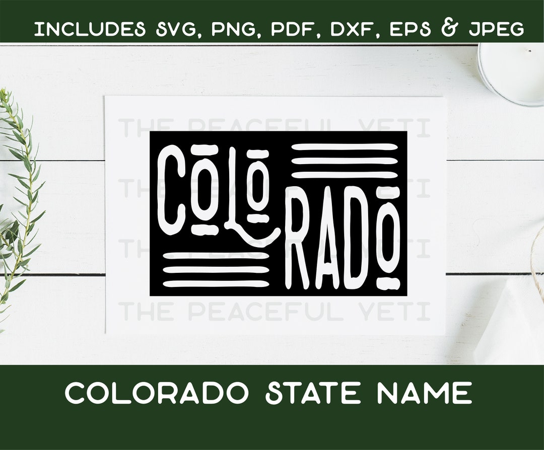 Colorado State SVG State Typography Digital Download Instant Download ...