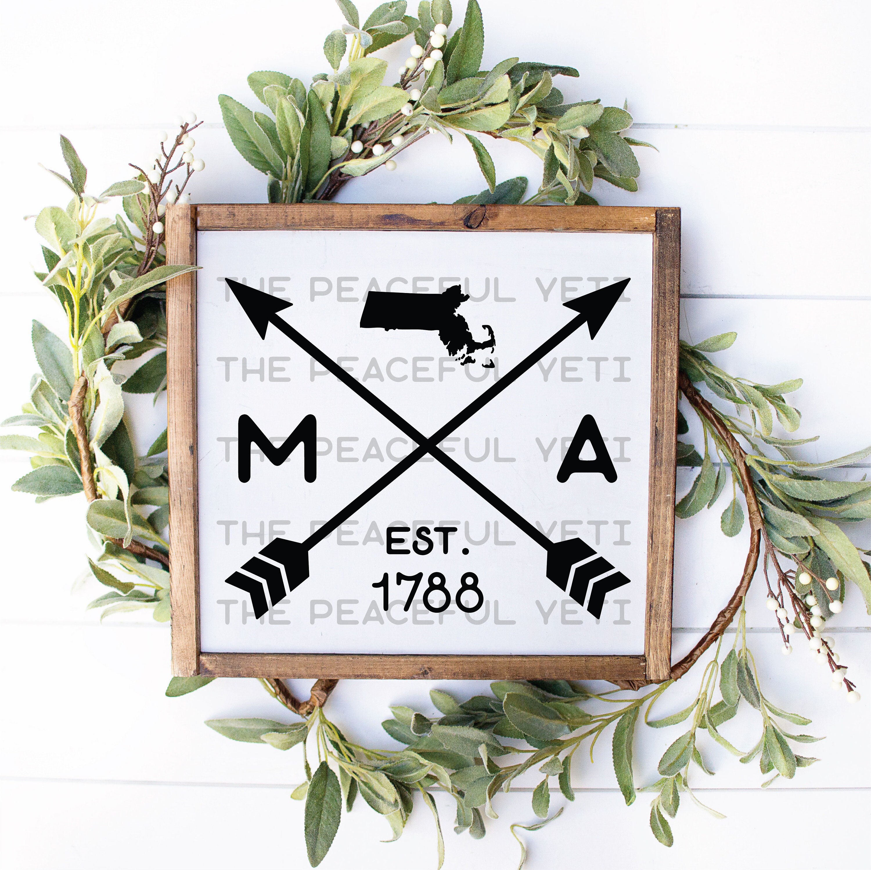 Massachusetts State Est Arrows SVG Home State SVG with | Etsy