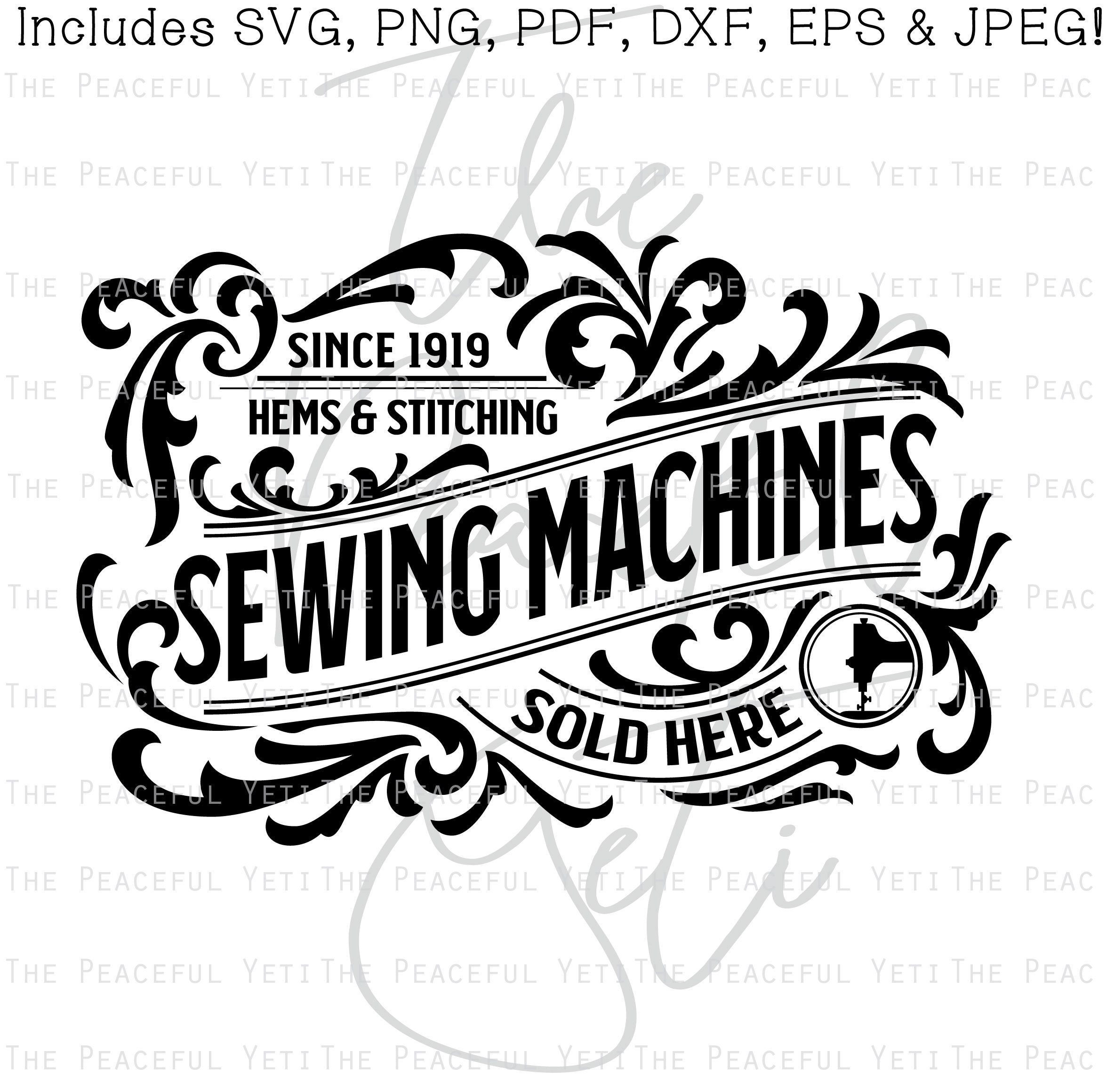 Ornate Sewing Machine Sign SVG Laundry and Craftroom Wood - Etsy