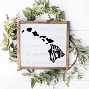 Hawaii State SVG State Typography Digital Download Instant - Etsy