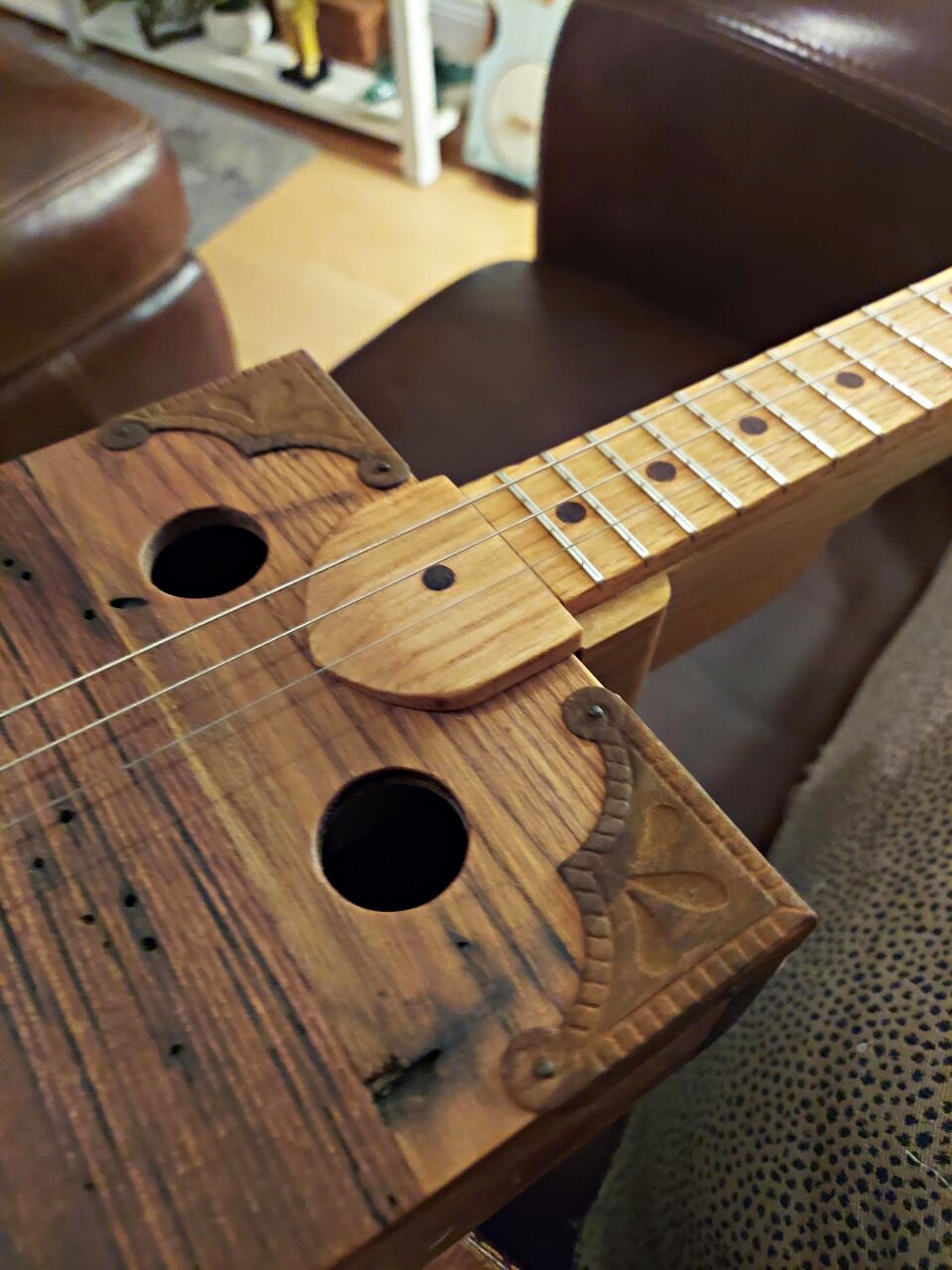 Rustic Acoustic Cigar Box Guitar - Etsy