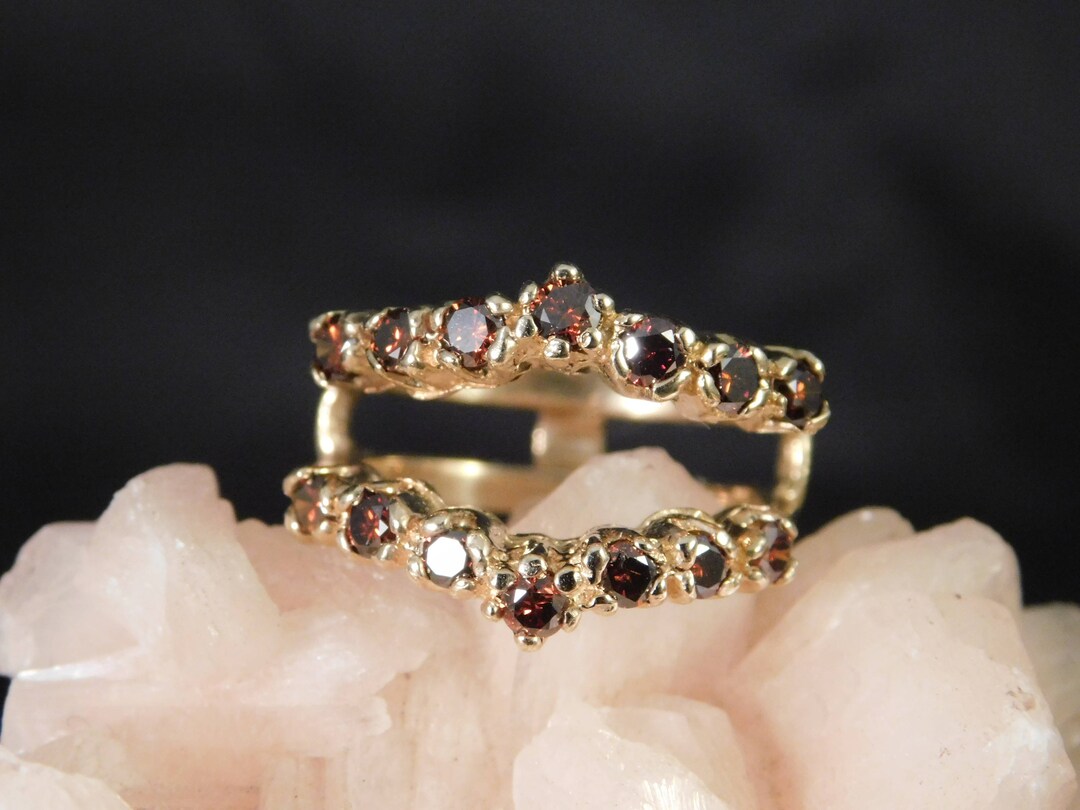 0.98 Ct. Red Diamond Jacket for a Wedding Ring 14k Solid - Etsy