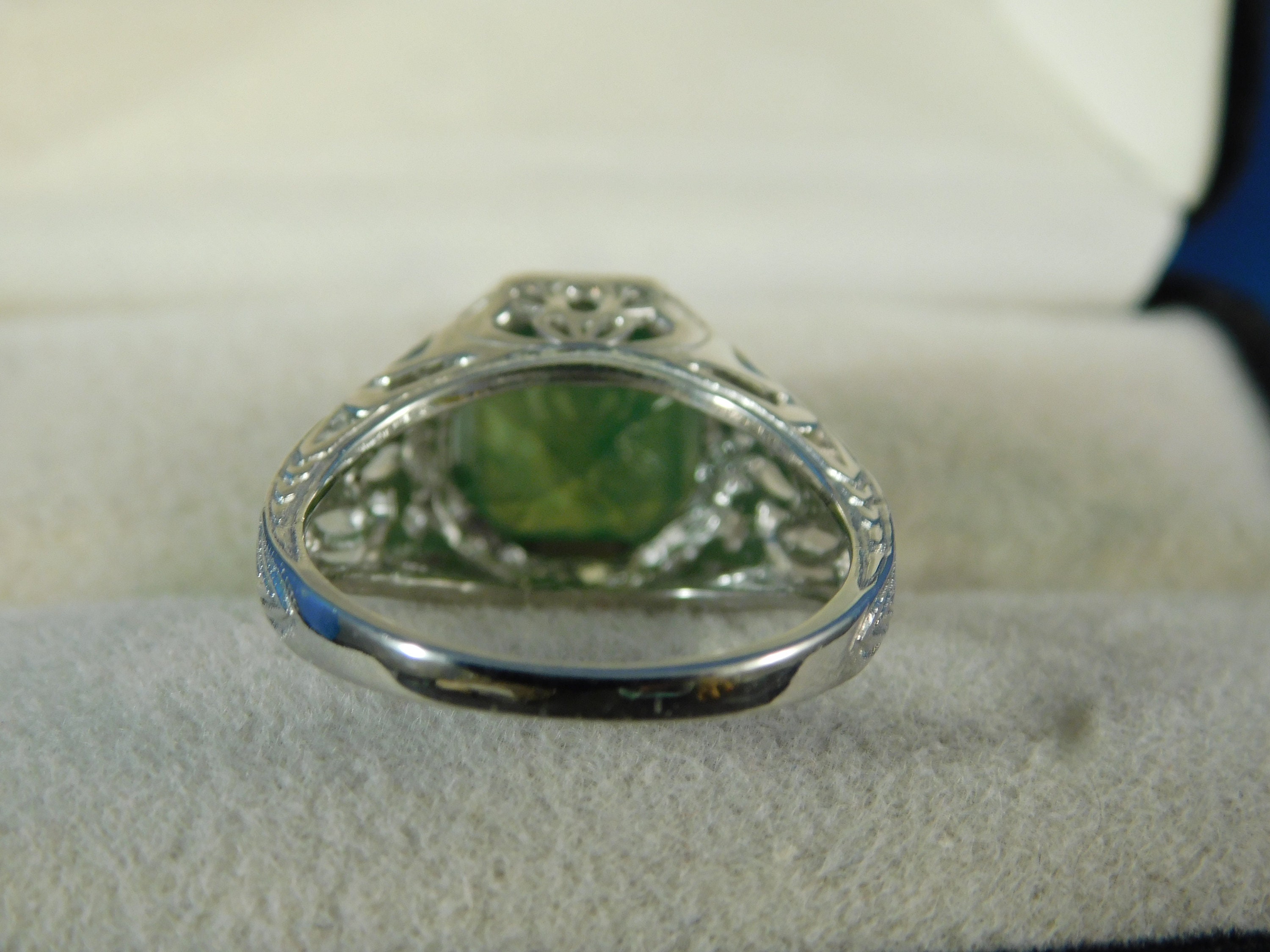 3.75 Ct. Octagonal Vesuvianite Ring Sterling Silver 1920's | Etsy