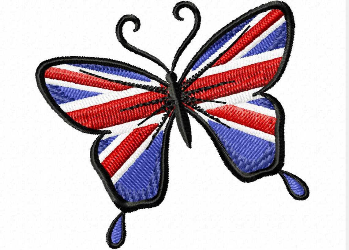 Digital Download Butterfly British Union Jack UK flag London | Etsy