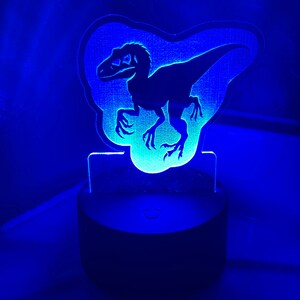 Dinosaur Velcociraptor Raptor LED Color Changing Light - Desk Lamp ...