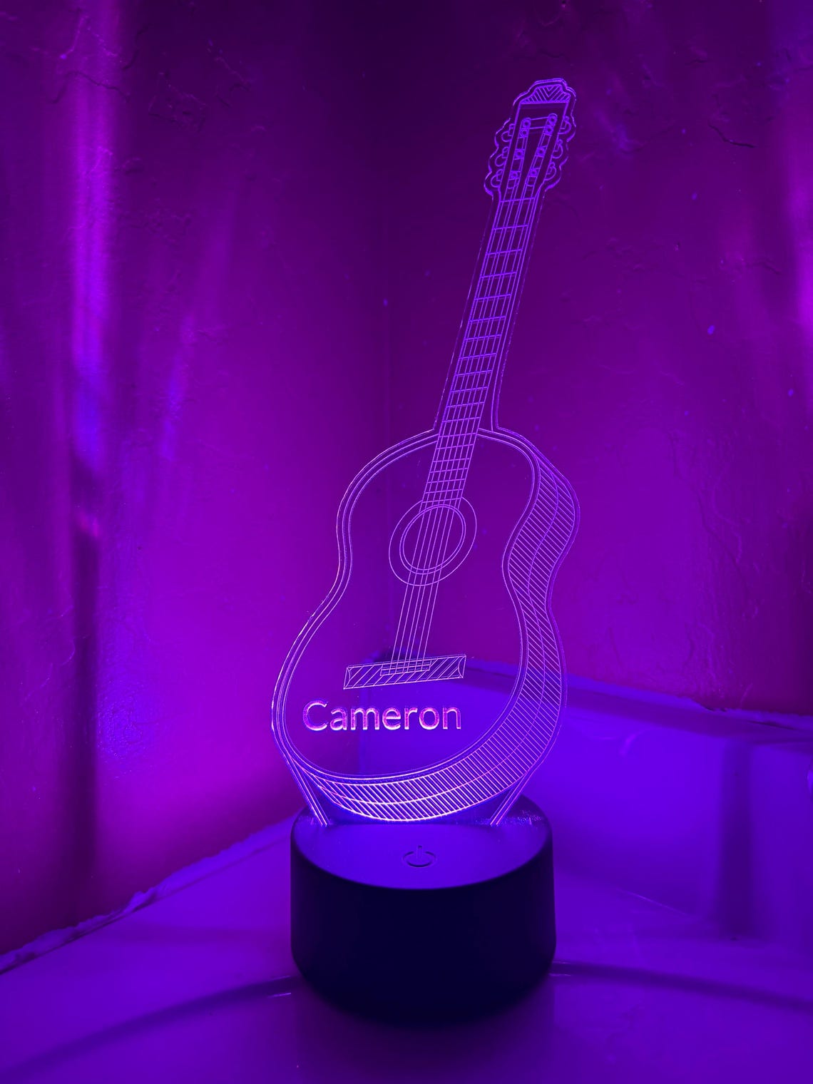 Music Guitar Personalized LED Light Nightlight for Kids or Adults ...