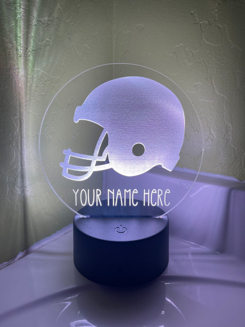 Football LED Light - Personalized With Child’s Name or Team - Helmet ...