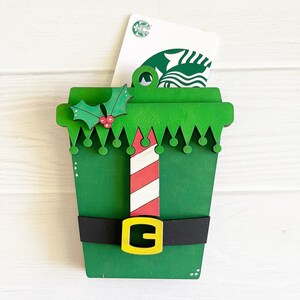 Christmas Coffee Cup Gift Card Holder - Snowmen, Reindeer, Gingerbread ...