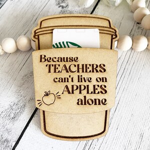 Teacher Appreciation Gifts - Coffee Gift Card Holder Wood Coffee Lover ...