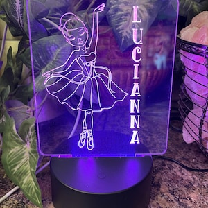 Color Changing LED Ballerina Night Light Lamp for Kids and Adults ...