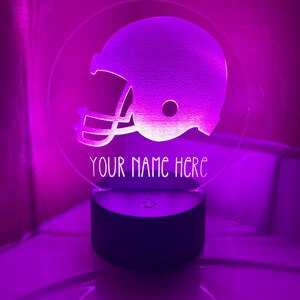 Football LED Light - Personalized With Child’s Name or Team - Helmet ...