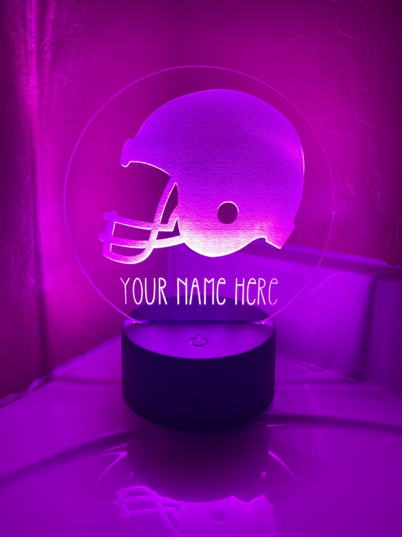 Football LED Light Personalized With Childs Name or Team - Etsy