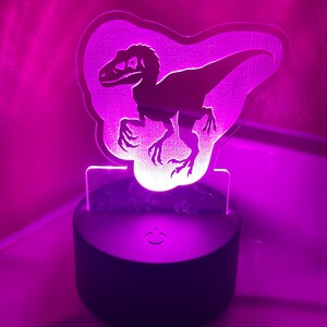 Dinosaur Velcociraptor Raptor LED Color Changing Light - Desk Lamp ...
