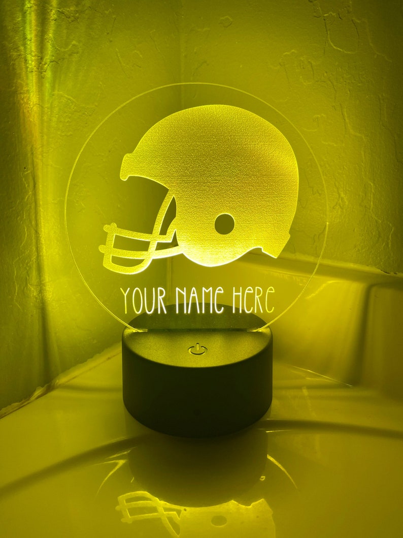 Football LED Light Personalized With Childs Name or Team - Etsy