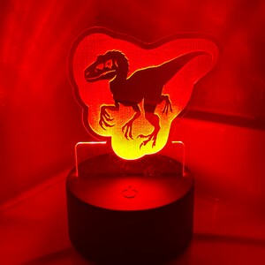 Dinosaur Velcociraptor Raptor LED Color Changing Light - Desk Lamp ...