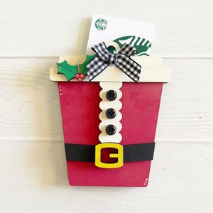 Christmas Coffee Cup Gift Card Holder - Snowmen, Reindeer, Gingerbread ...