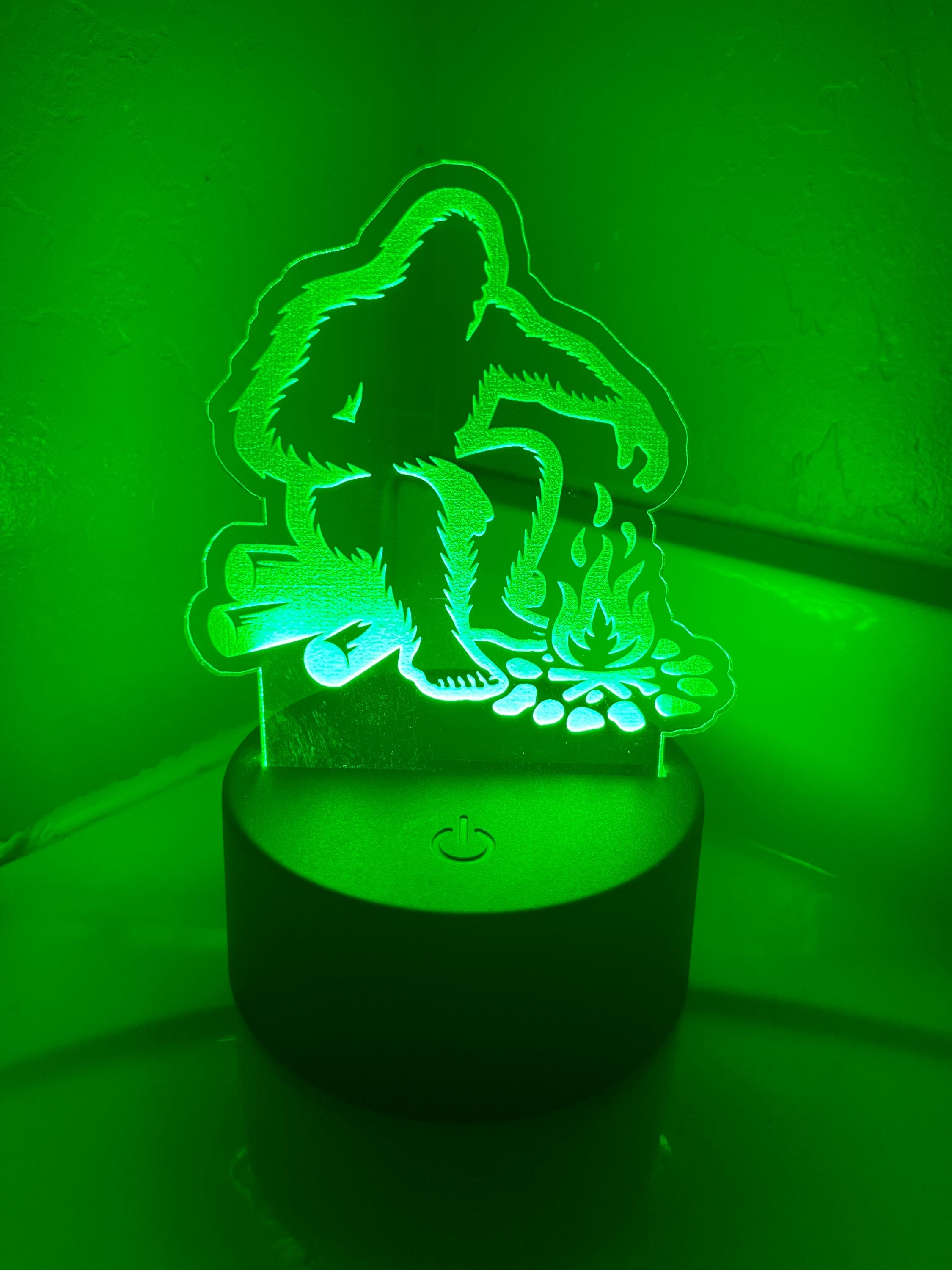 Bigfoot Sasquatch Adventure LED Night Light - Boys Room Decor - Color ...