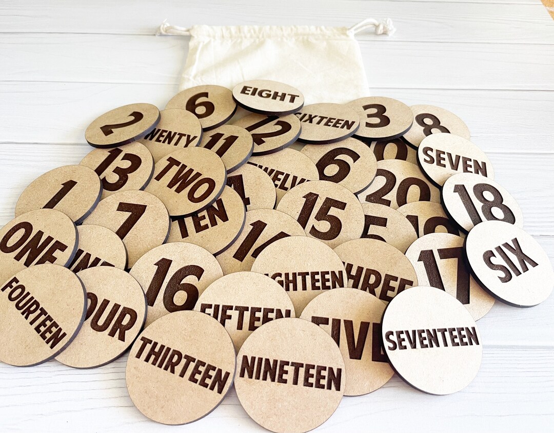 Number Wood Memory Game for Kids: 1-20 Memorization Card Game ...