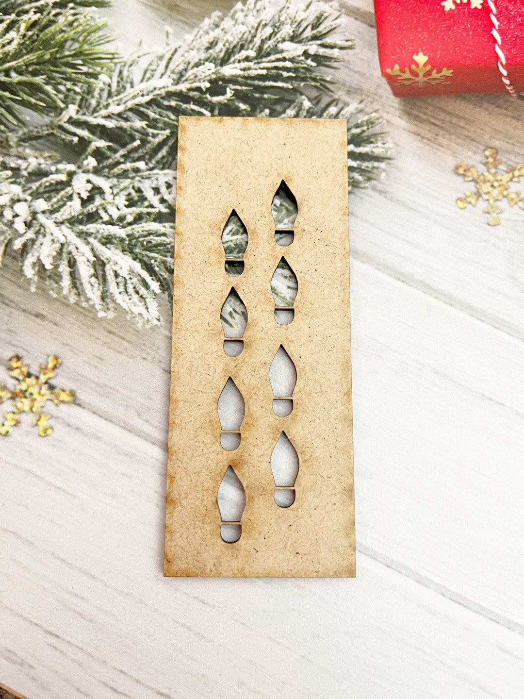 Elf Footprint Stencil for Flour, Fake Snow or Sugar Elves Shoe Print ...