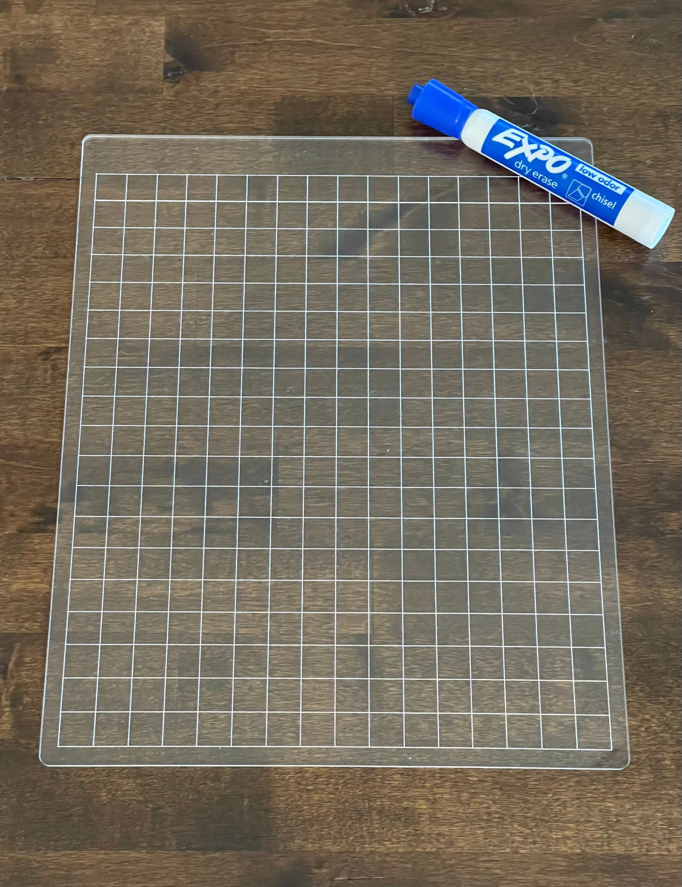 Graph Paper Dry Erase Board for School Age Students - 1/2 .5 Inch Boxes ...
